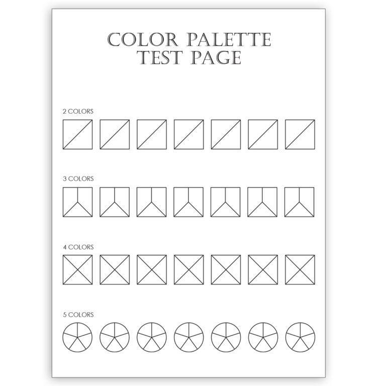 FREEBIES: Color Testing Sheets with a Color Wheel - Piggyback Press